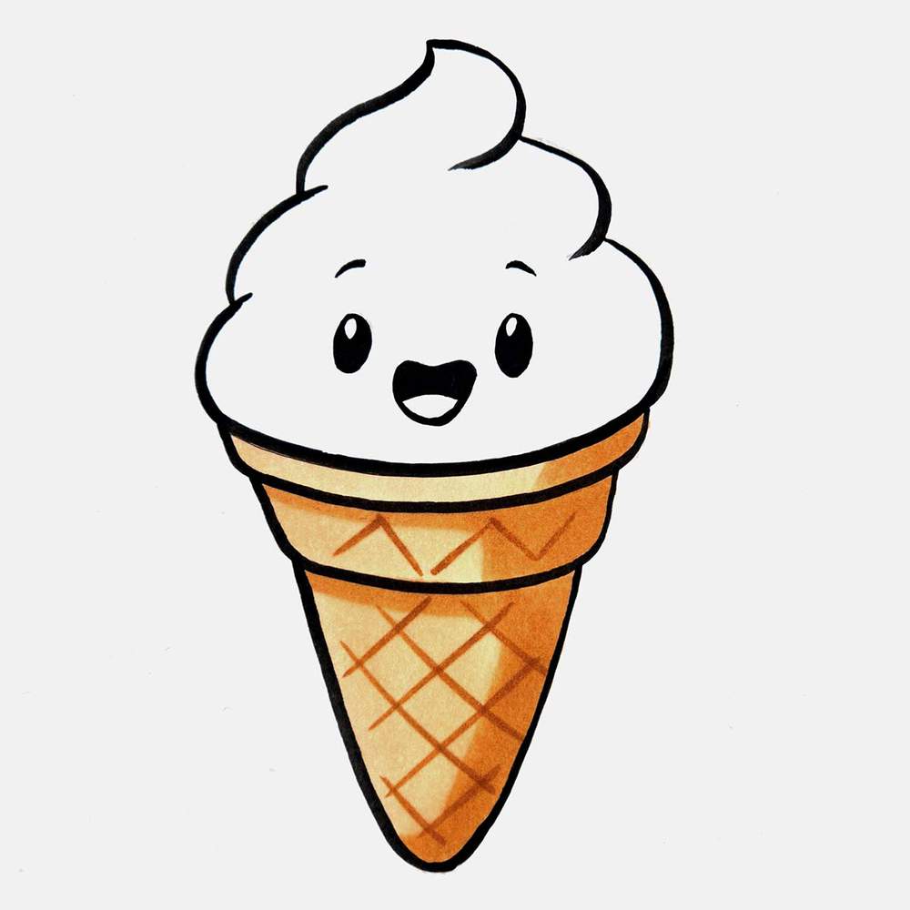 How To Draw A Cute Ice Cream Cone Super Simple Fun Step By Step Guide